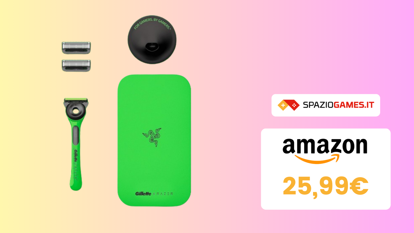 Ora il Rasoio Gillette x Razer costa SOLO 26€ - SpazioGames
