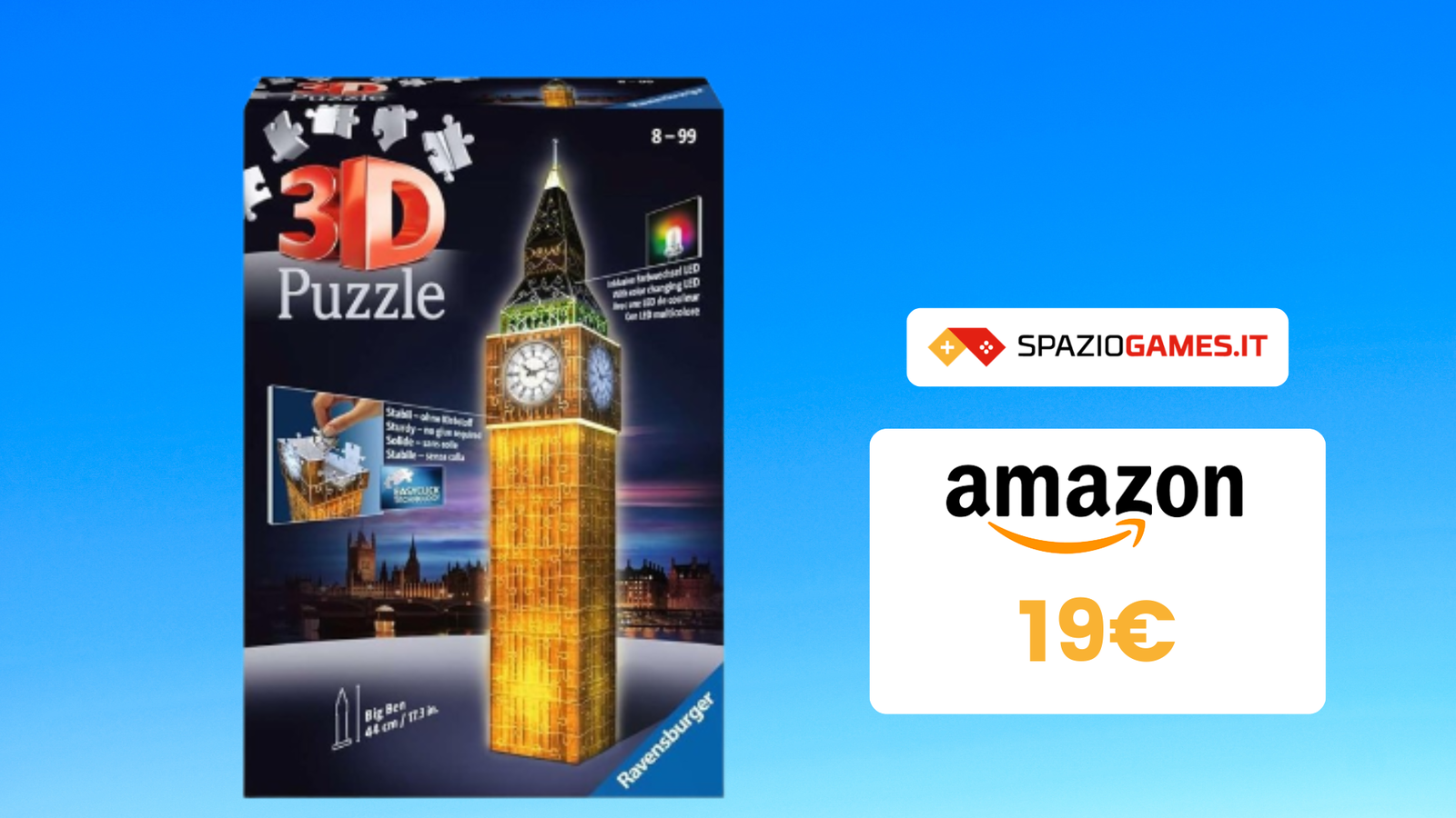 OFFERTA LIMITATA sul Big Ben Puzzle 3D Night Edition di Ravensburger ...