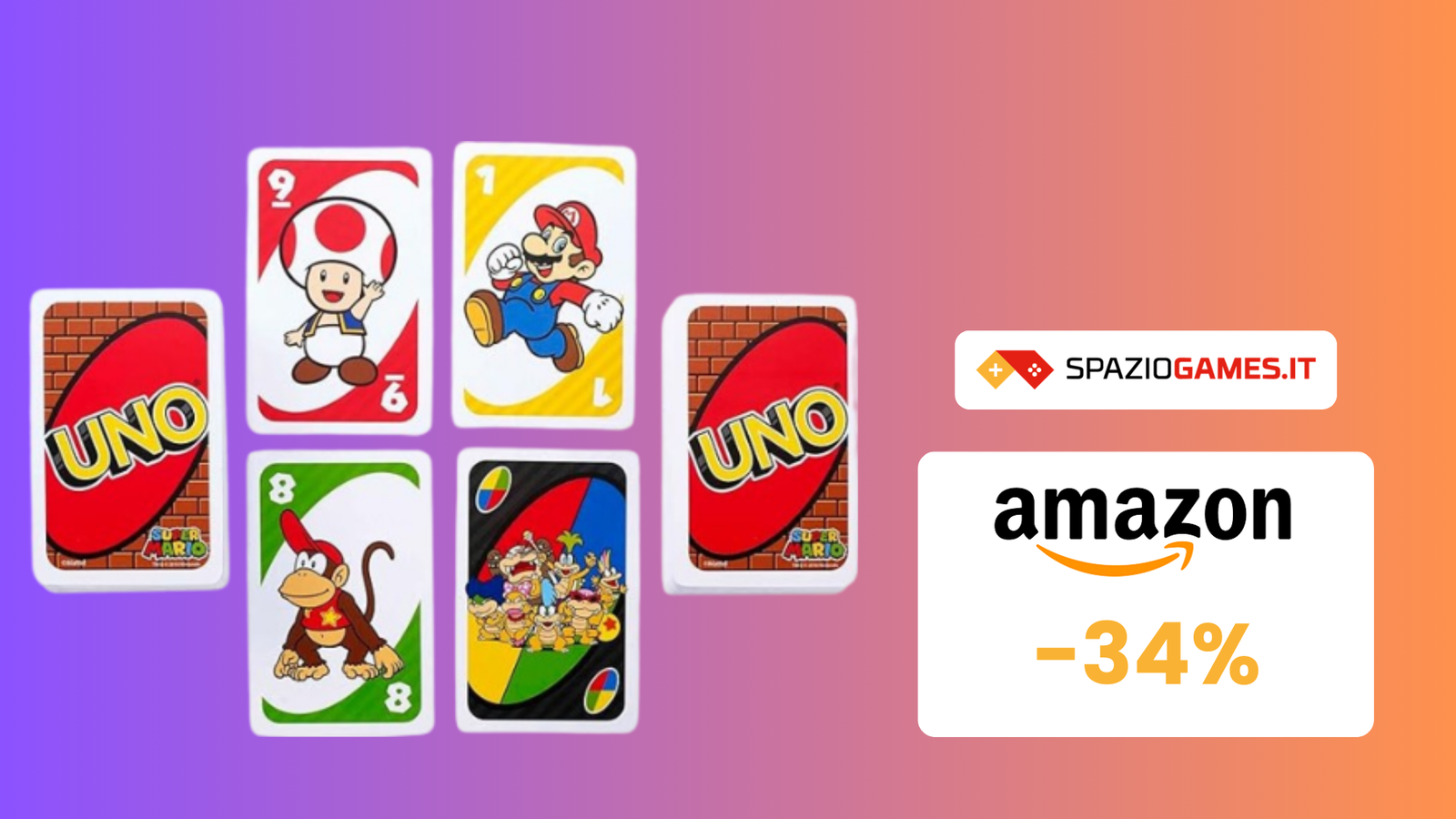 UNO Super Mario a soli 8€! DA NON PERDERE! - SpazioGames