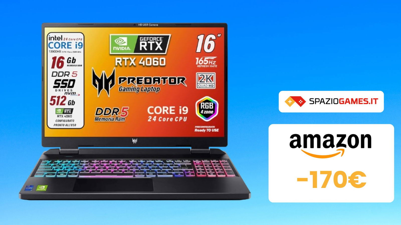 Notebook Acer con RTX 4060 IN OFFERTA! RISPARMIA 170€ con questo COUPON ...