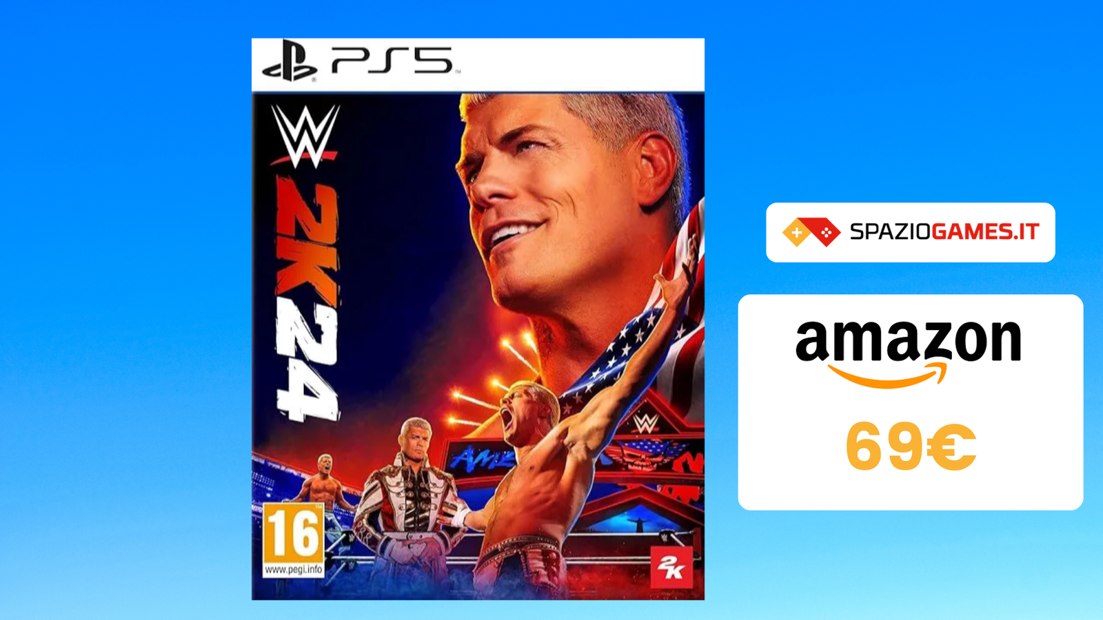 WWE 2K24 per PS5 in OFFERTA su Amazon! 69€! - SpazioGames