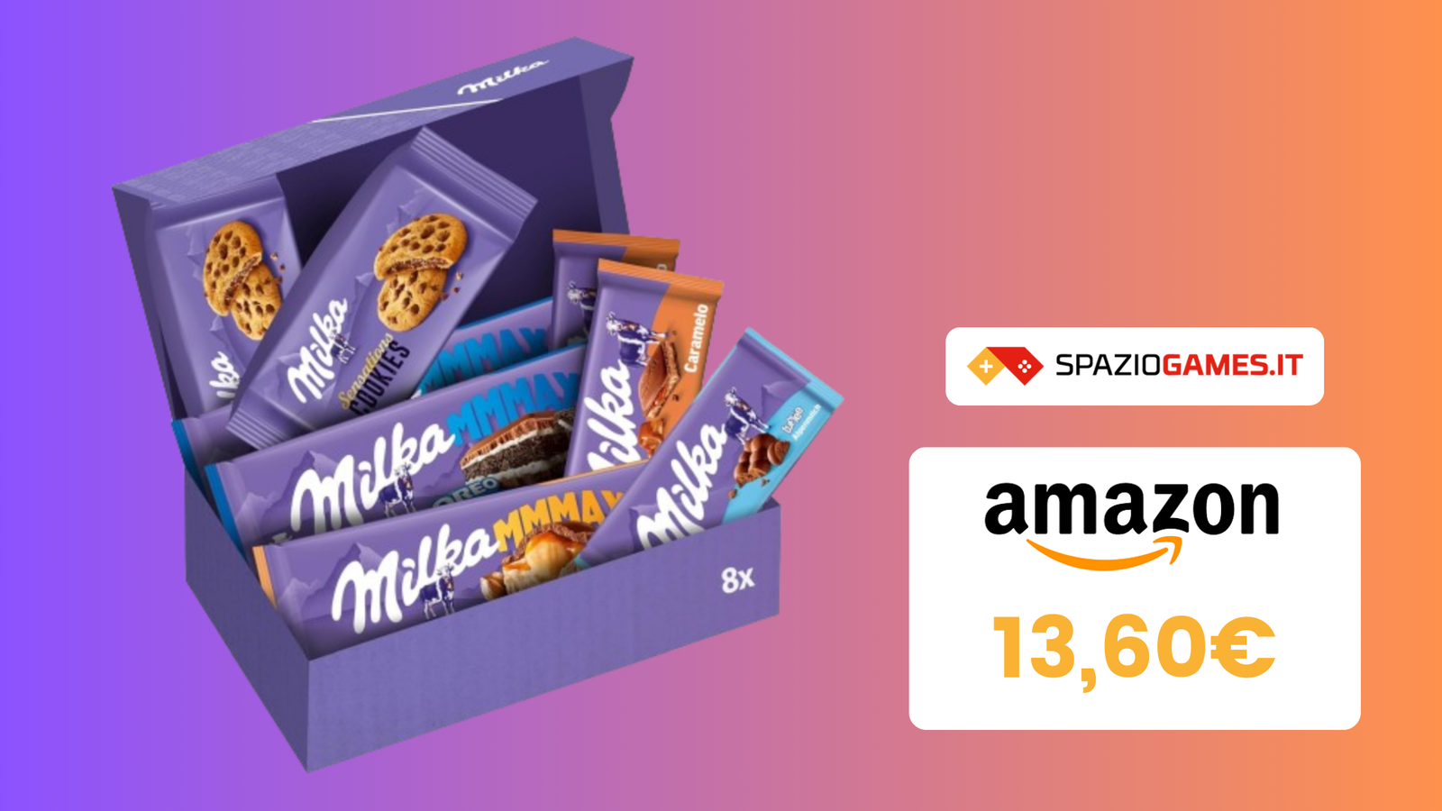 Milka Box con 8 pezzi ora a un PREZZO GOLOSO: solo 13€! - SpazioGames