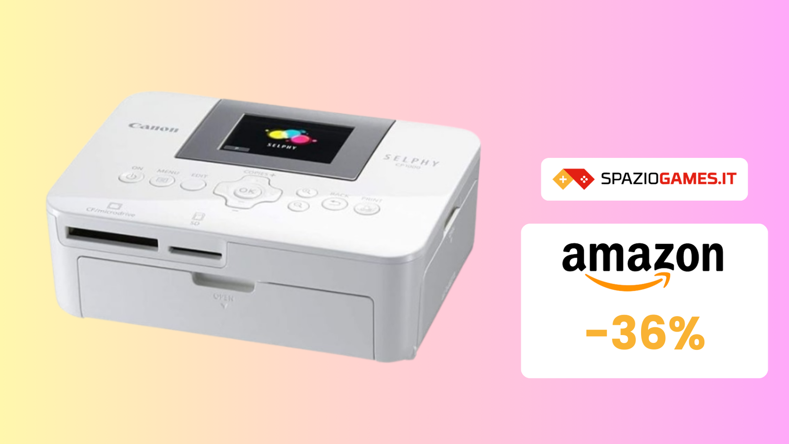 SOLTANTO 70€ per la Stampante Fotografica Canon Selphy CP1000 ...