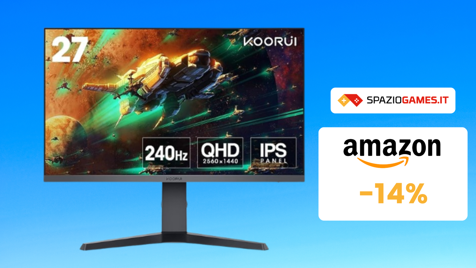 Monitor da Gaming KOORUI da 27 Pollici a 319€! OFFERTA a TEMPO ...