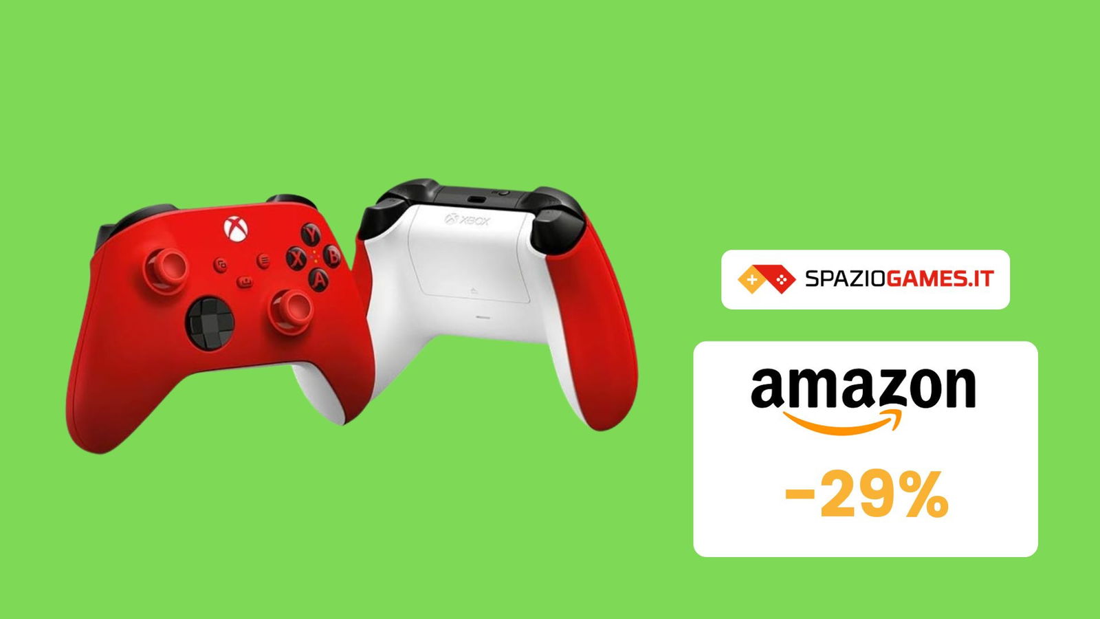 Controller wireless Xbox rosso a SOLI 46€! RISPARMI il 29%! - SpazioGames