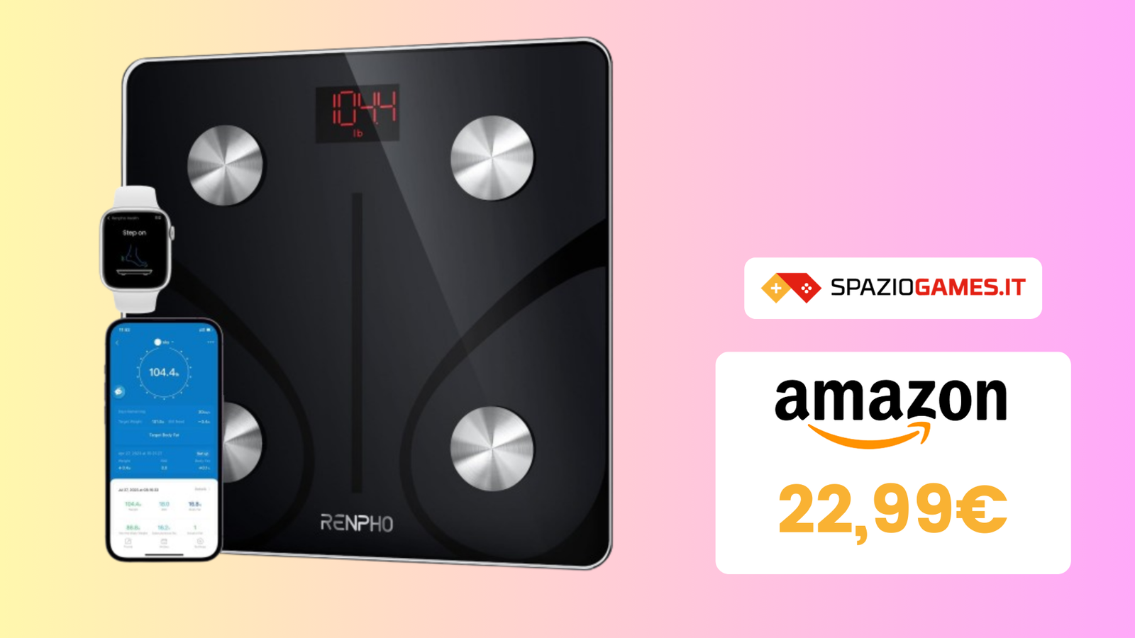 Solo 23€ per quest'ottima bilancia Smart che si prende cura della ...