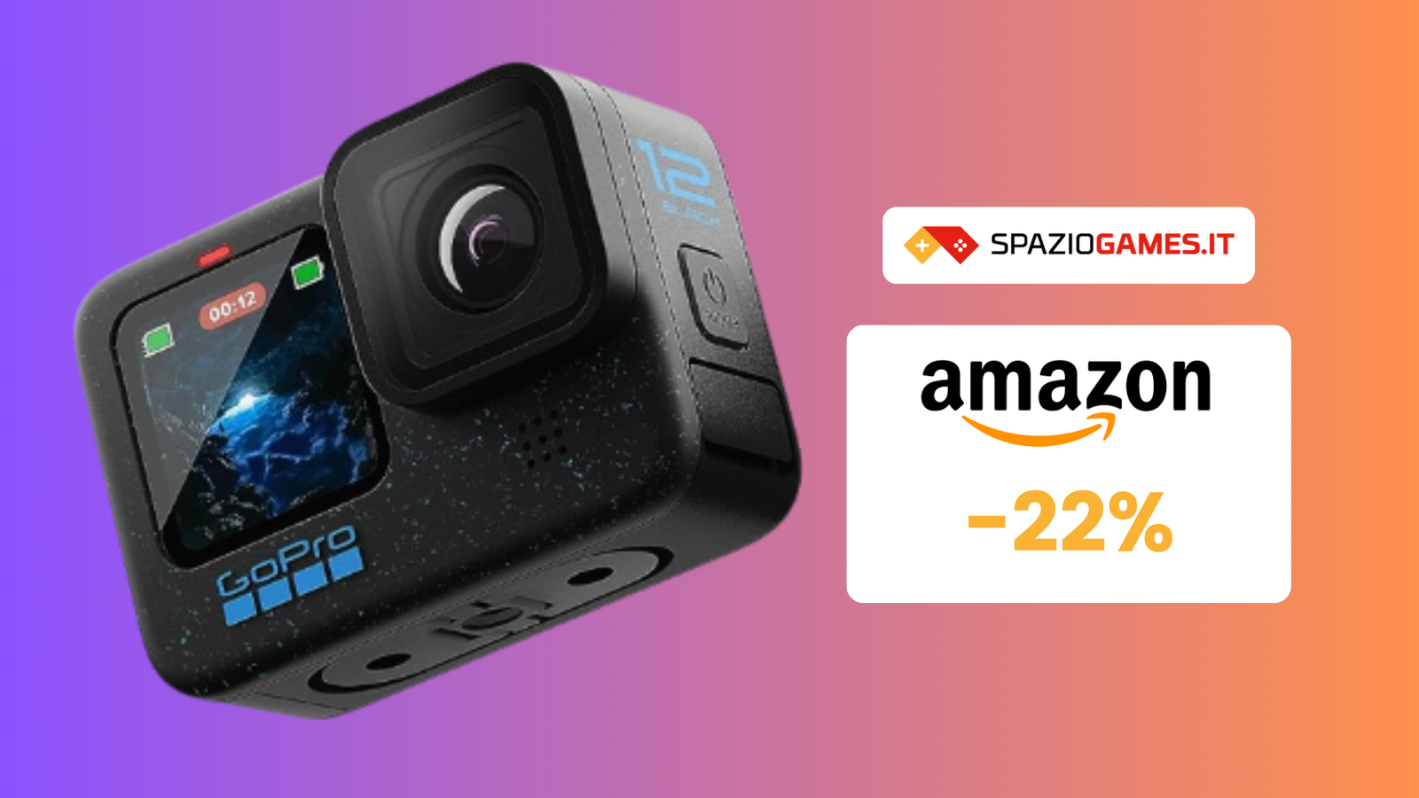 GoPro HERO12 Black a 350€: l'action cam più venduta su Amazon ...