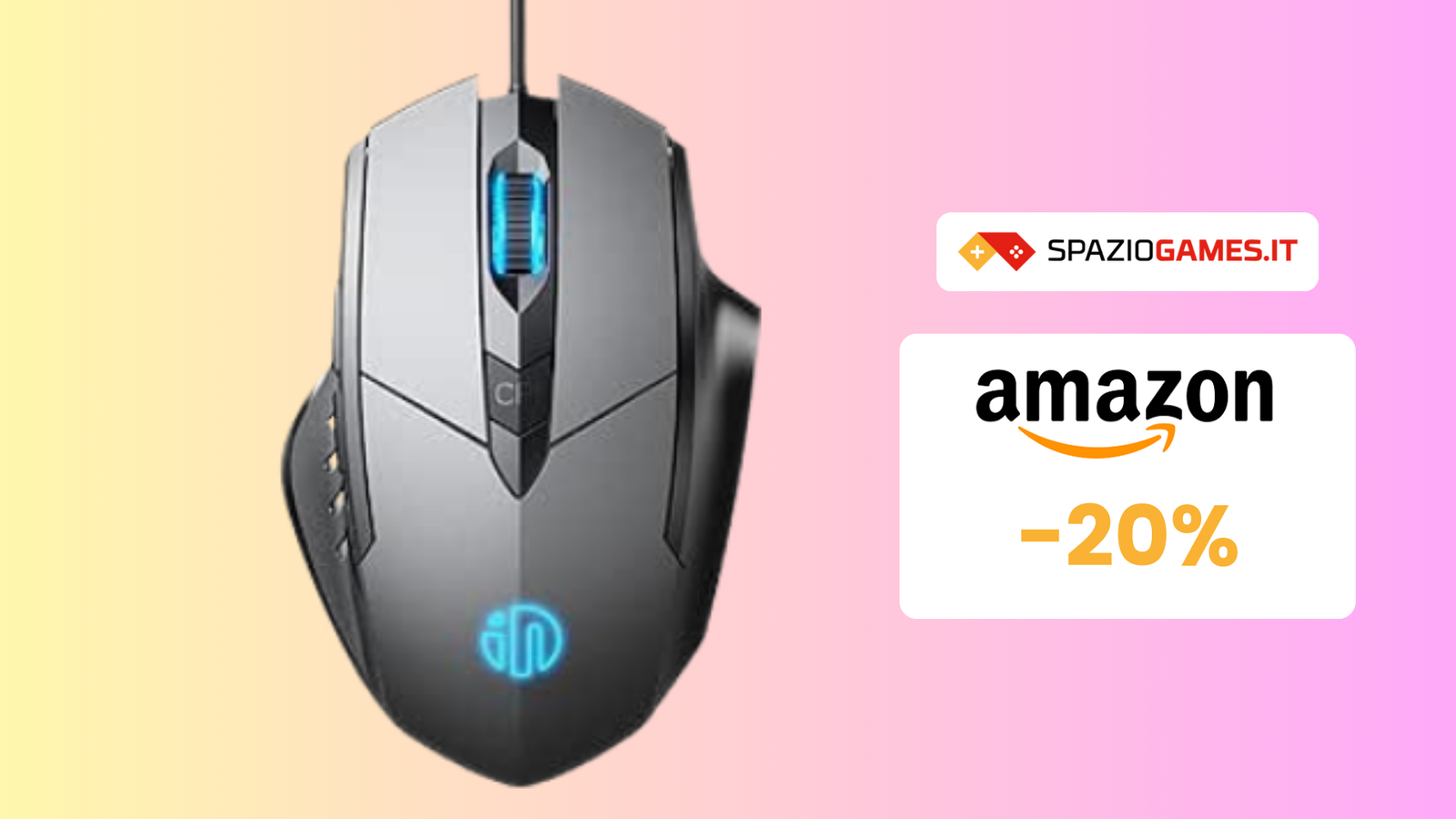 Mouse cablato Uineer a soli 12€: silenzioso e con 4 colori LED ...