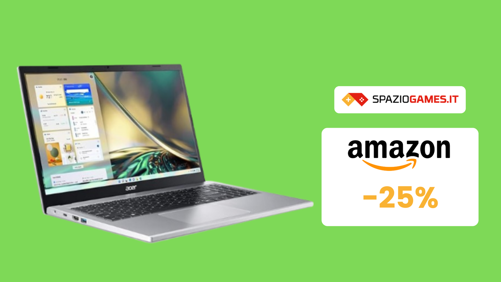 ESCLUSIVA AMAZON: il portatile Acer Aspire 3 a soli 449€! - SpazioGames