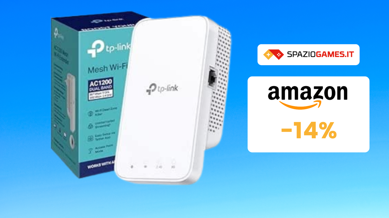 OFFERTA a tempo: ripetitore Wi-Fi TP-Link RE330 a soli 30€! - SpazioGames