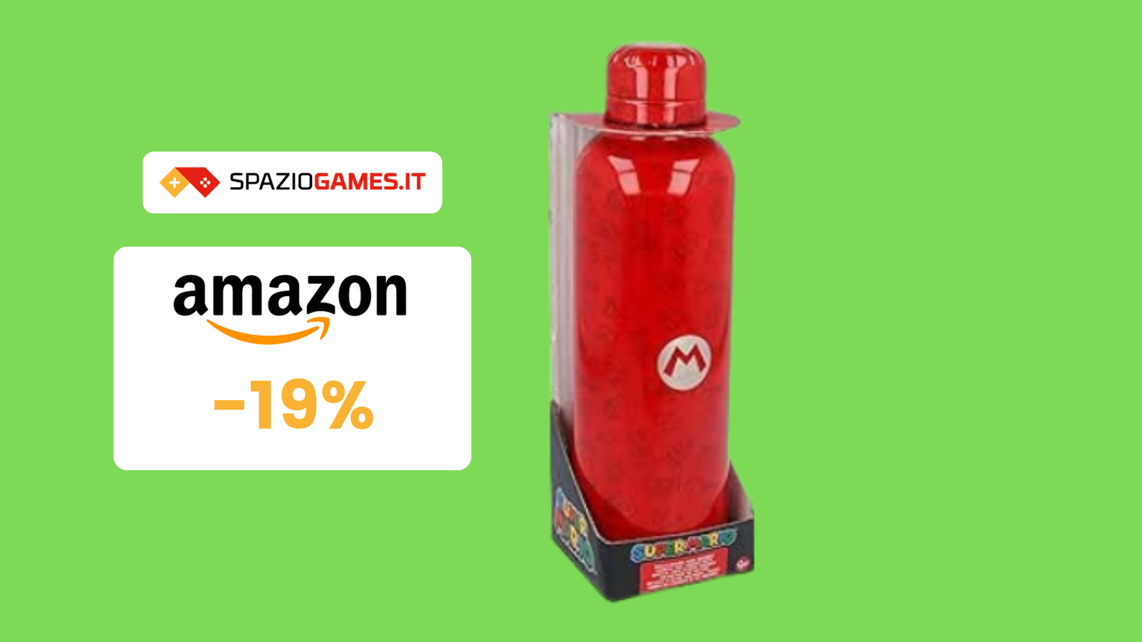 Borraccia di Super Mario a soli 20€: ideale per l'estate! - SpazioGames