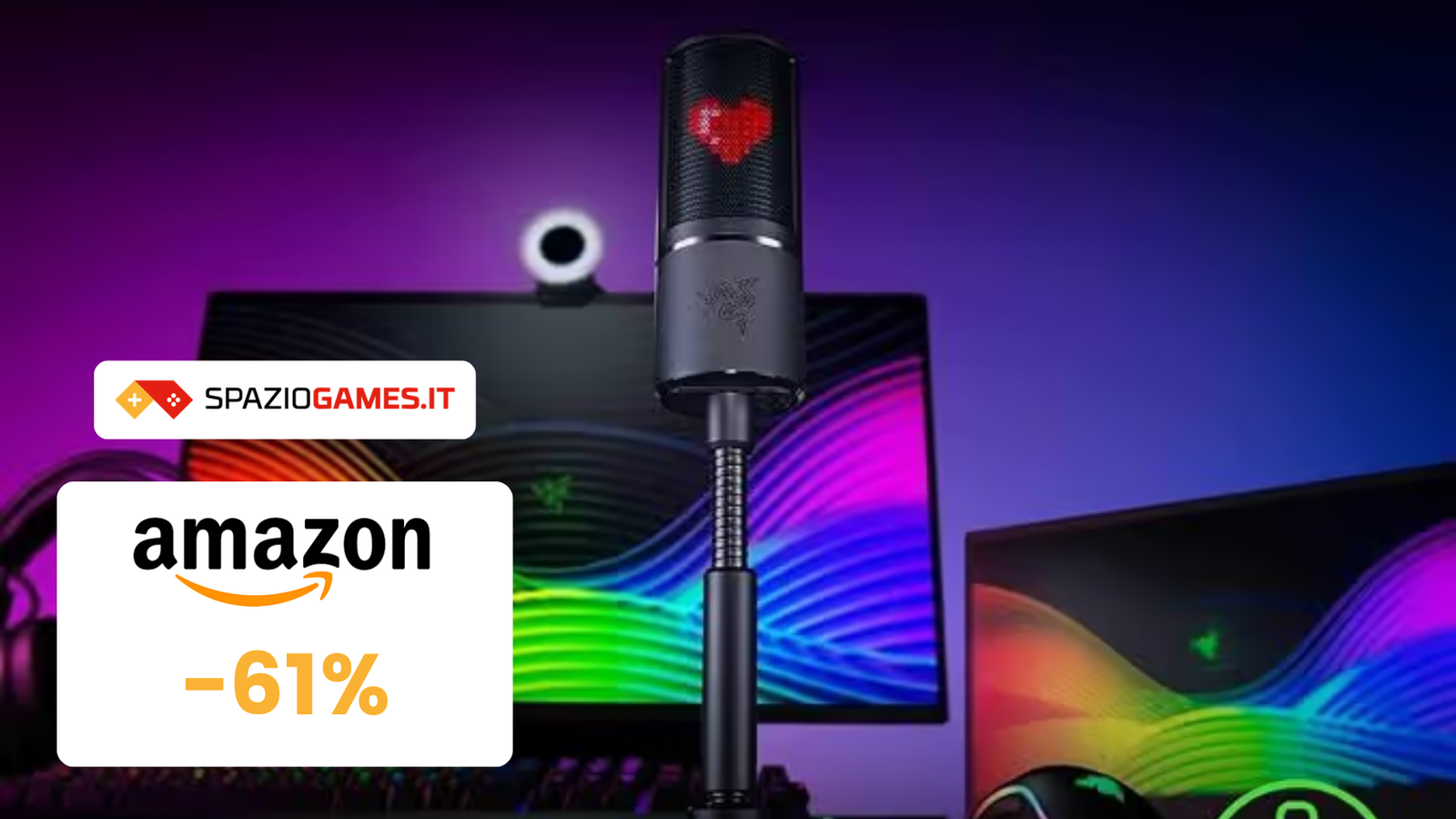 Microfono Razer Seiren Emote a soli 75€ con emoticon interattive ...