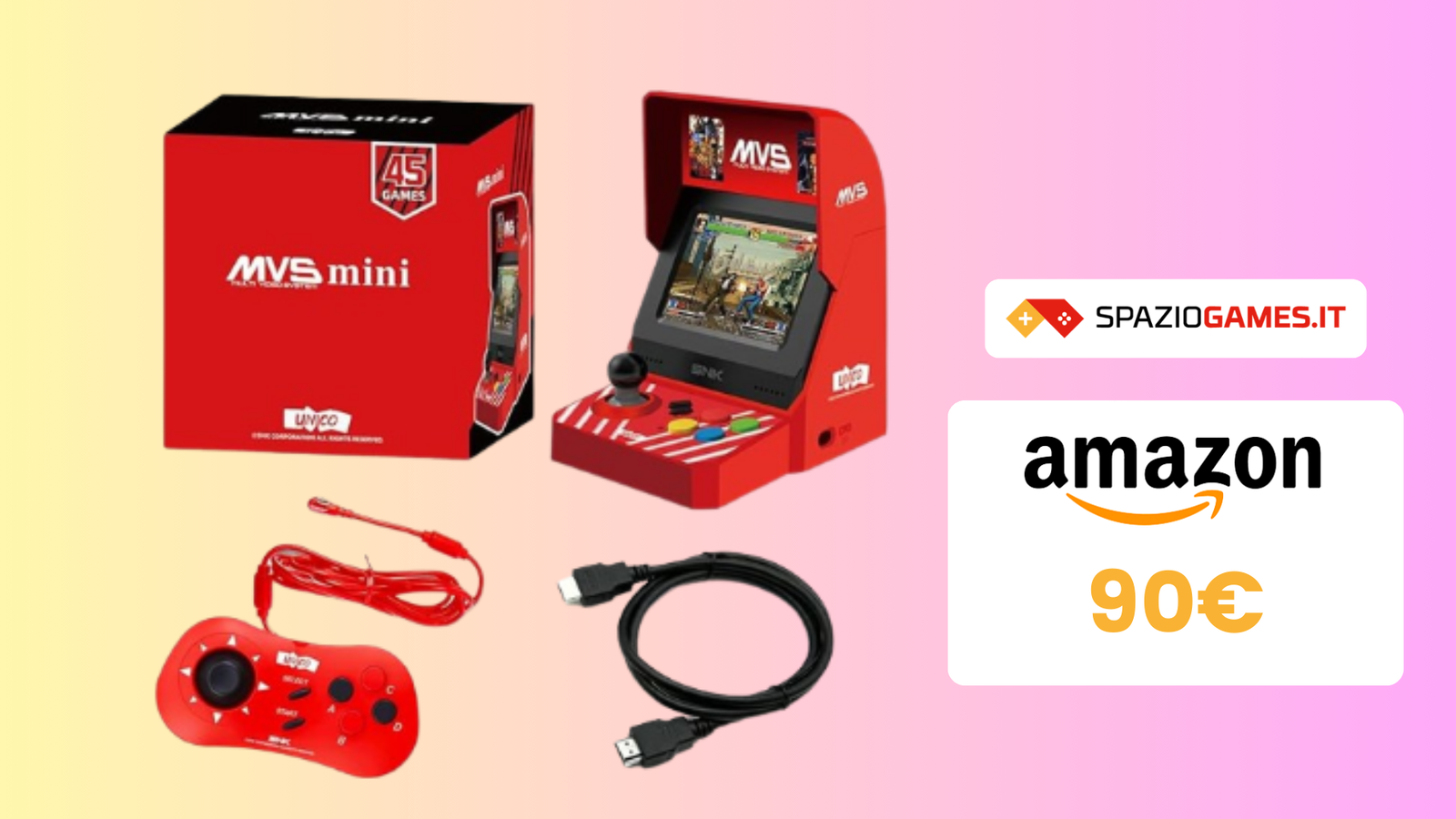 Unico MVS Mini con 45 giochi a soli 90€: MINIMO STORICO! - SpazioGames