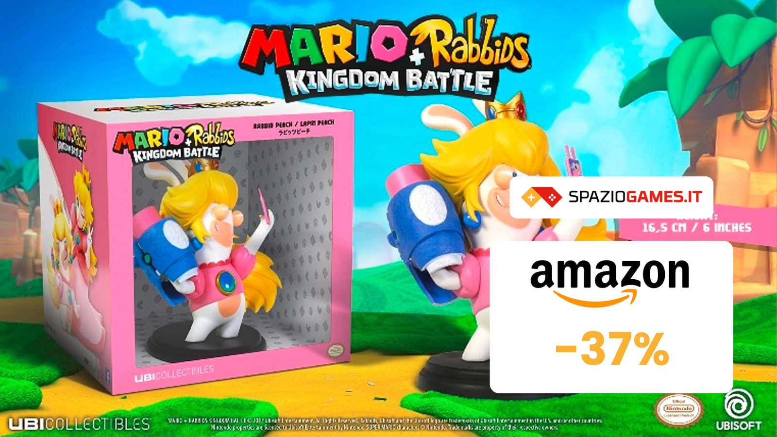Splendida action figure di Rabbid Peach SCONTATA del 37%! - SpazioGames