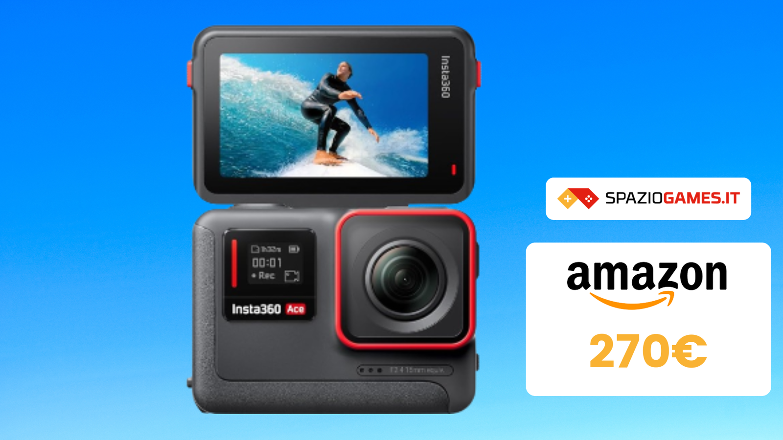 Action cam Insta360 Ace a soli 270€ con DOPPIO SCONTO! - SpazioGames