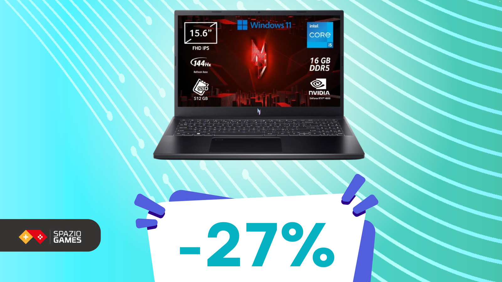 OFFERTA IMPERDIBILE: notebook gaming Acer Nitro V 15 a SOLI 799€ su ...