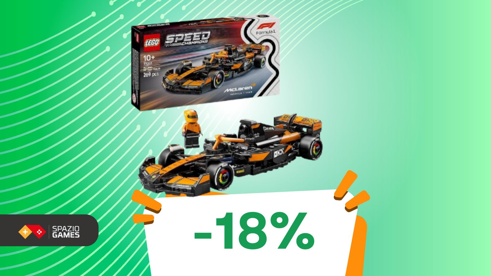 Scatta in pole position con la McLaren F1 LEGO a soli 22€! - SpazioGames