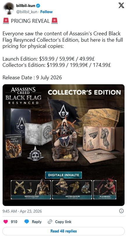 Quanto costerà Assassin's Creed Black Flag Resynced? - SpazioGames